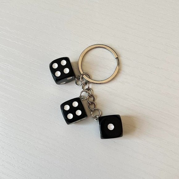 Accessories | Y2k 200s Black Dice Keyring For Keychain | Poshmark